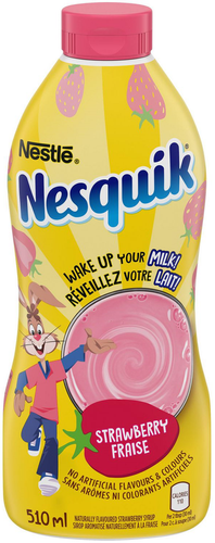 Nesquik Strawberry Syrup 510g | CanadianFoodToUsa