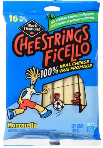 Black Diamond Ficello Mozzarella Cheestrings 336g | CanadianFoodToUsa