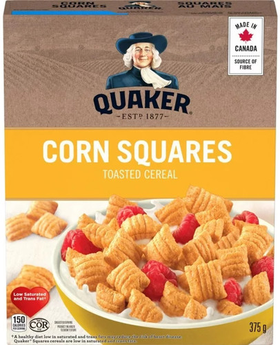 Buy Quaker Corn Squares Cereal 375g | CanadianFoodToUsa