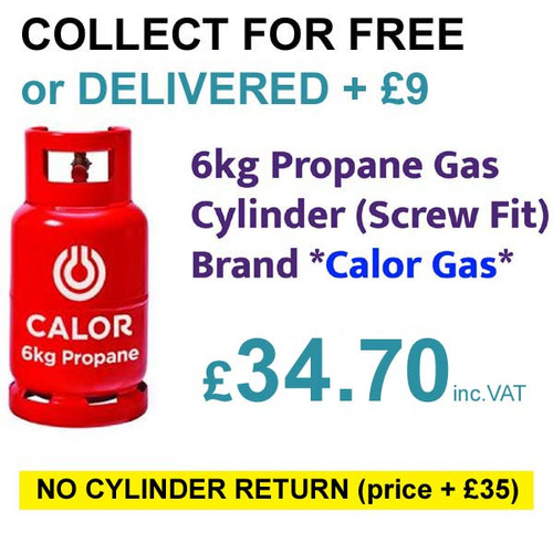 6kg Propane Gas Cylinder (Screw Fit) * Calor Gas * | Wainwrights Online