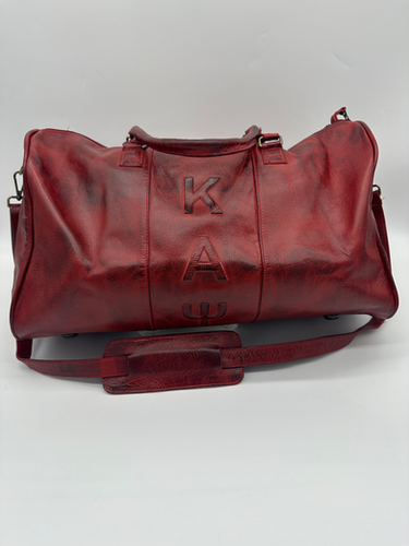 KAPPA CRIMSON LEATHER DUFFEL | Diamonds And Pearls