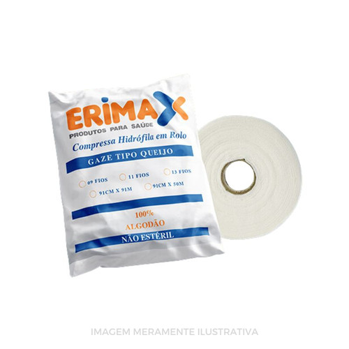 Compressa de Gaze Tipo Queijo - 13 Fios - 500g - Erimax | Dislab Paraná