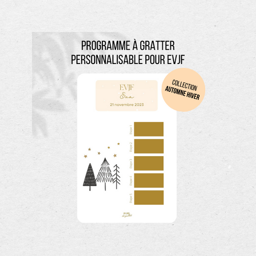Carte à gratter à personnaliser avec le programme EVJF de la future ...