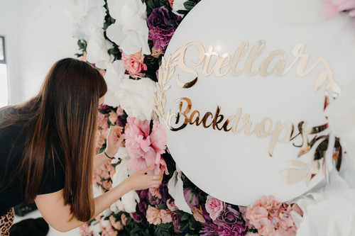 White Round Acrylic | Stellar Backdrops