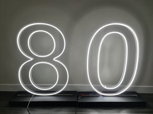 Eighty - Neon Numbers | Stellar Backdrops