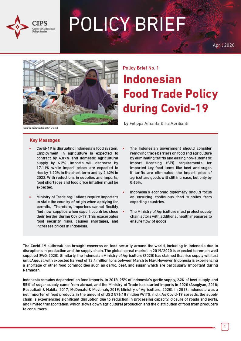 Indonesian Food Trade Policy during COVID-19