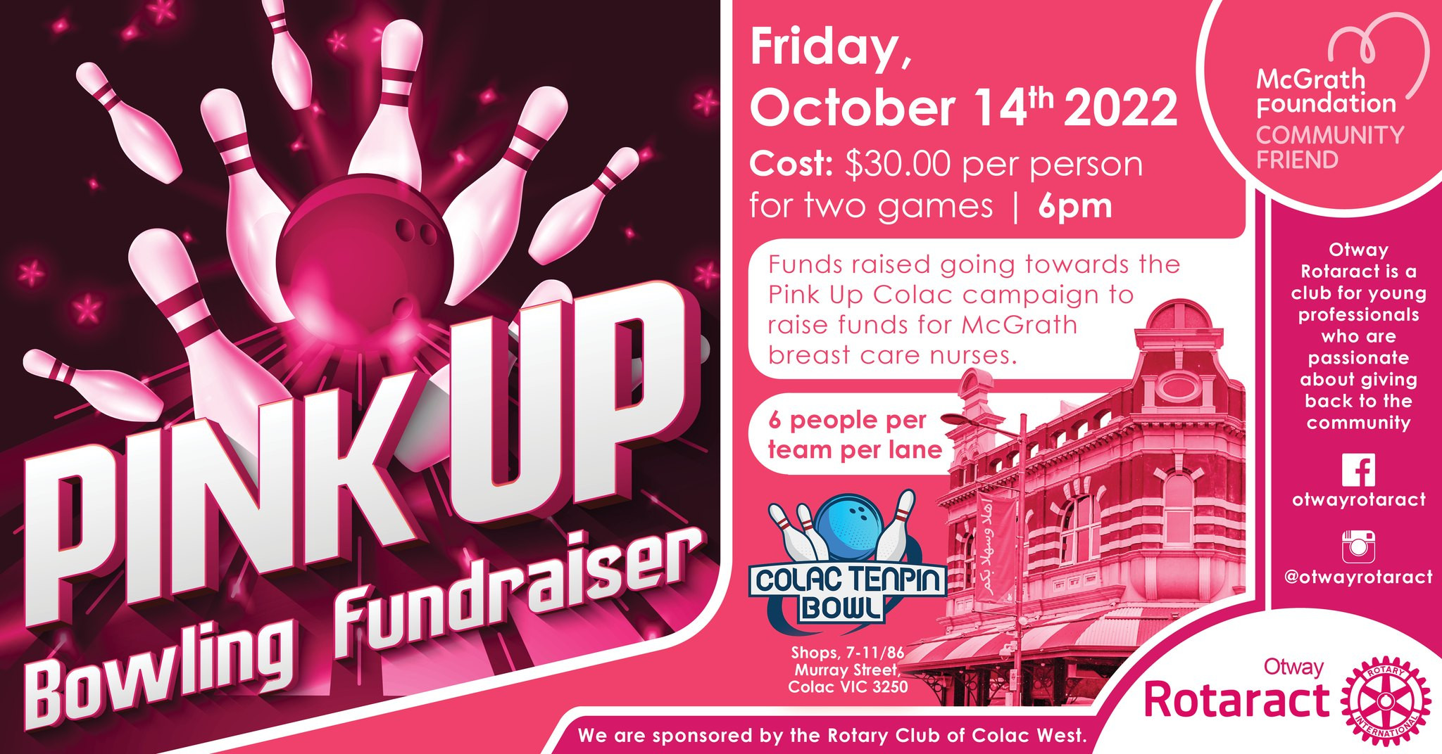 Pink Up Bowling Fundraiser | Colac Tenpin Bowl