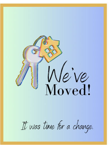 Moving Announcement Cards. New Address Cards. Just Moved Cards ...