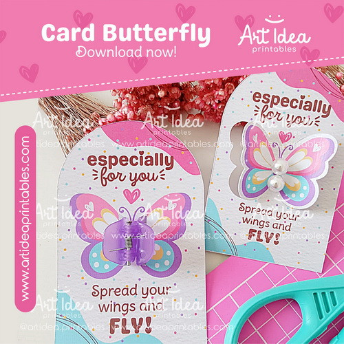 Printable File - Card Butterfly | Art Idea Printables