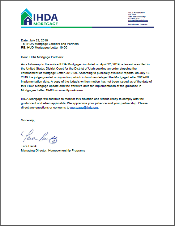 IHDA Mortgage Document Library