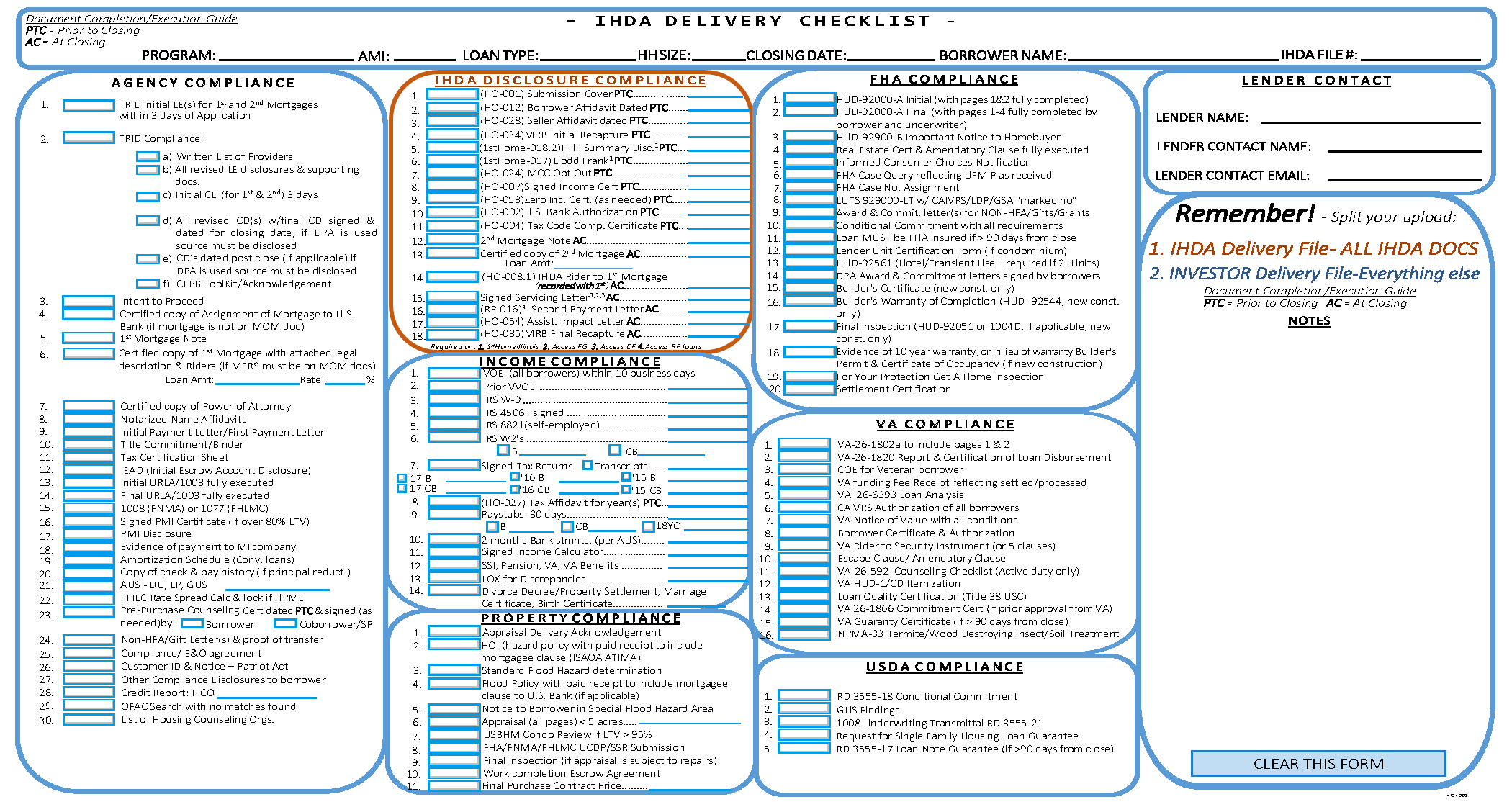IHDA Mortgage Document Library