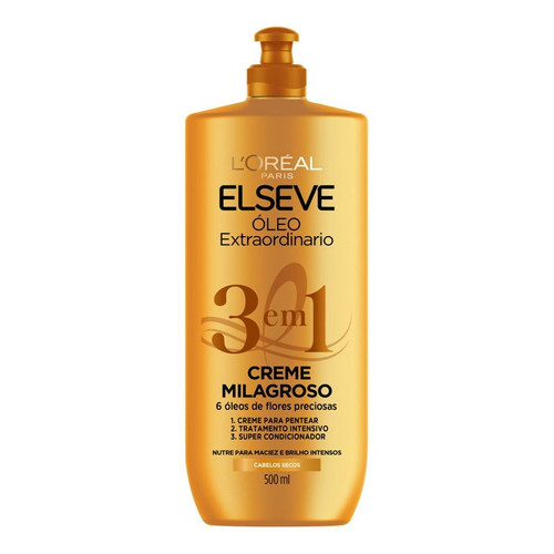 Elseve - Oleo Extraordinario - Creme de Tratamento 3 em 1 Milagroso ...