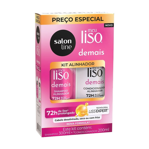 Salon Line - Meu Liso Demais - Kit Shampoo 300Ml e Condicionador 200Ml ...