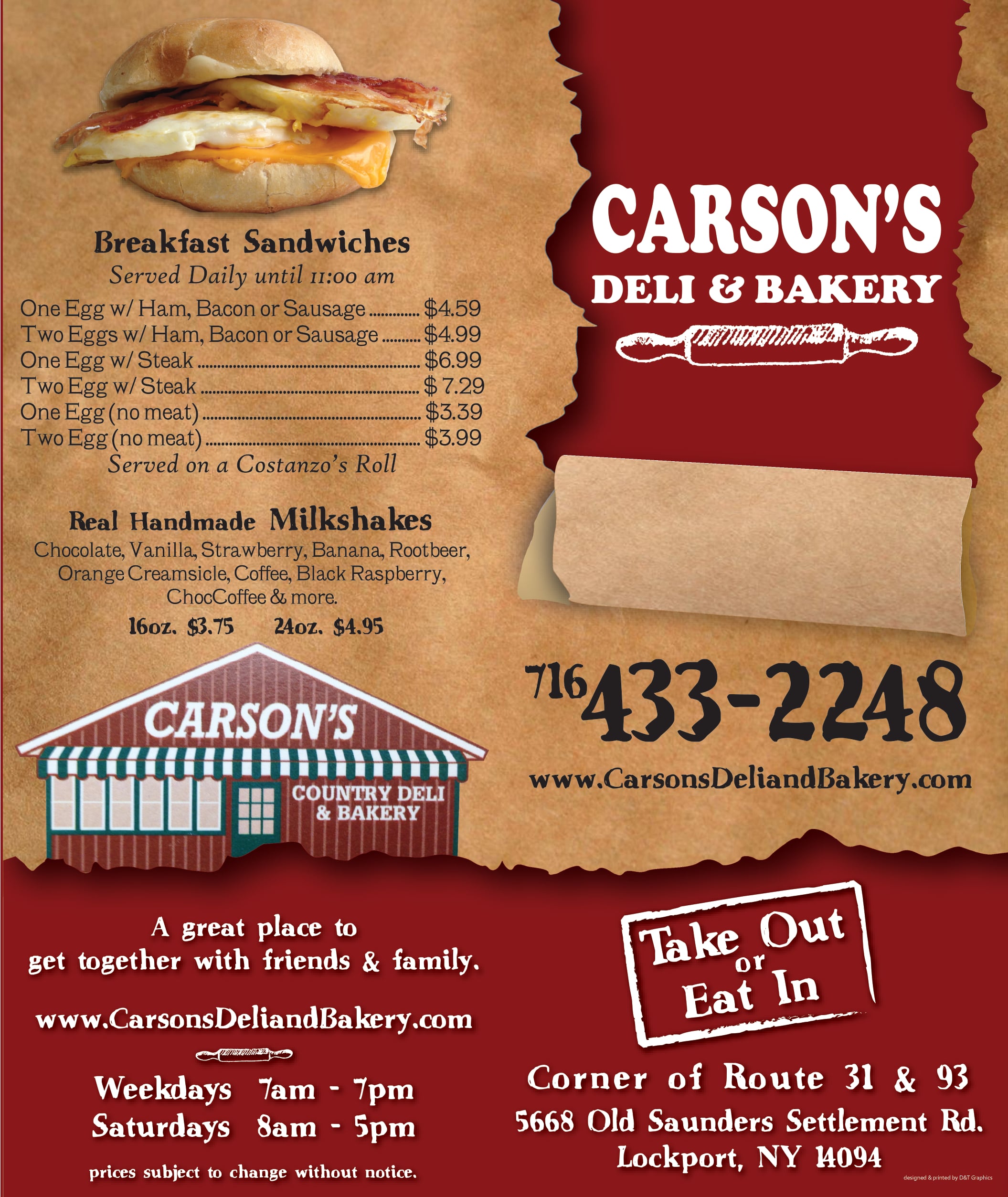 DINING MENU | Carson's