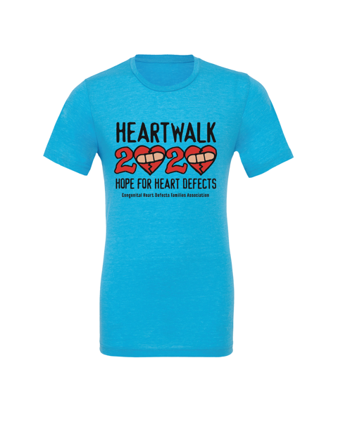 Adult blinged heart walk shirt | chdf