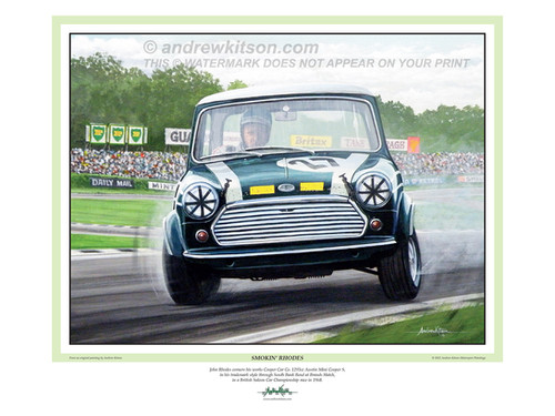 "Smoking Rhodes " John Rhodes Austin Mini Cooper S- Brands Hatch ...