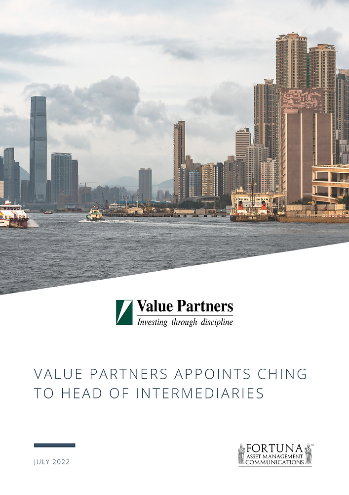 VALUE PARTNERS APPOINTS CHING TO HEAD OF INTERMEDIARIES