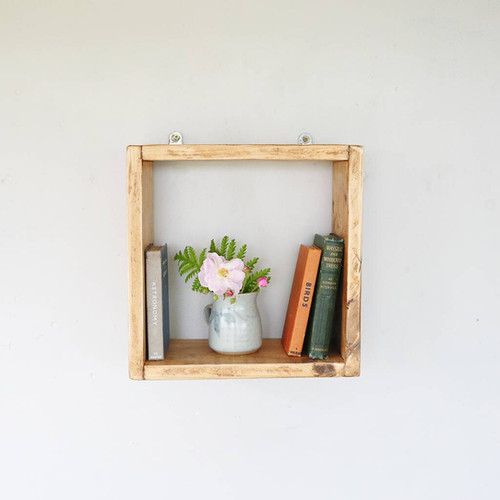 Rustic Wood Cube Display Shelf | Seagirl and Magpie