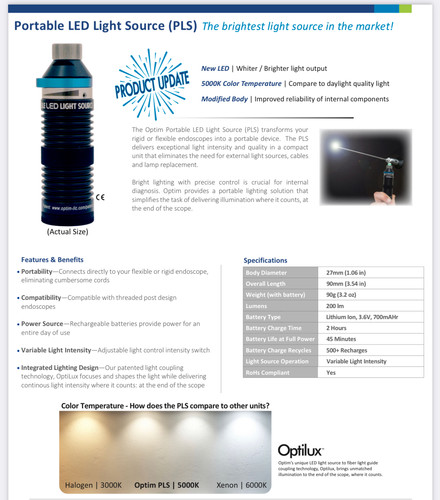 OPTIM PORTABLE NEW LED LIGHT SOURCE | Endoscopy Products