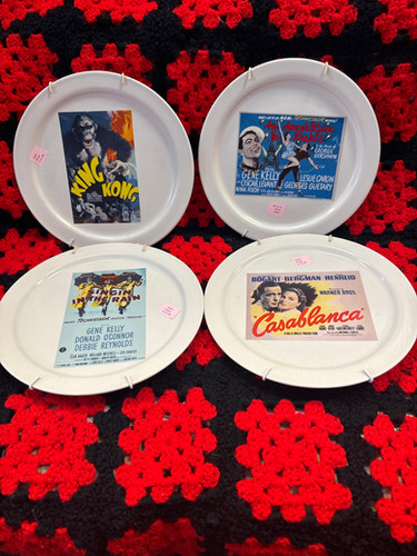 Set of 4 Classic Movies Plate | Ochs Vintage Shop