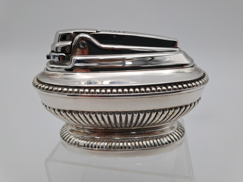 Ronson Queen Anne Silver Plated Table Lighter | Strichen Antiques