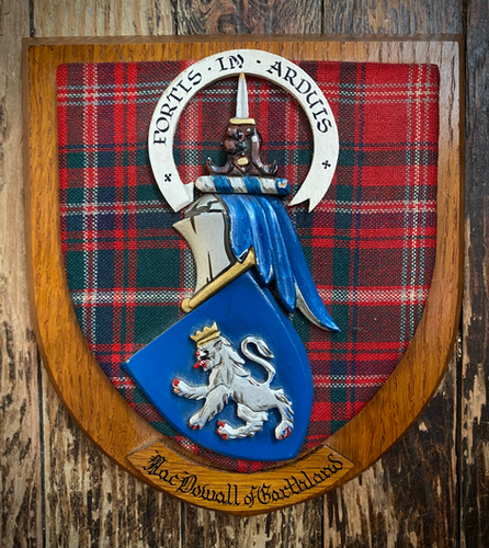 Scottish Clan Crest & Motto Wall Plaque ‘MacDowall Of Garthland ...