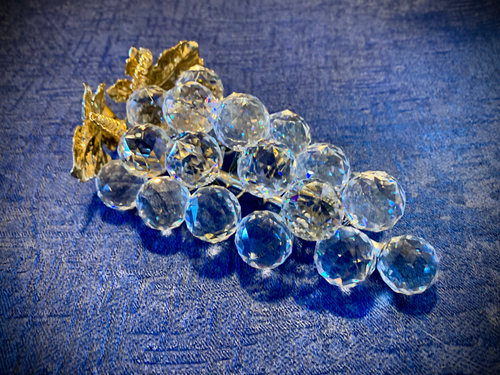 Swarovski Crystal Grapes with Silver Vine | Strichen Antiques