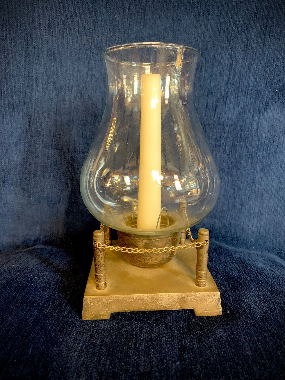 Hurricane Lamp Candle Holder | Strichen Antiques