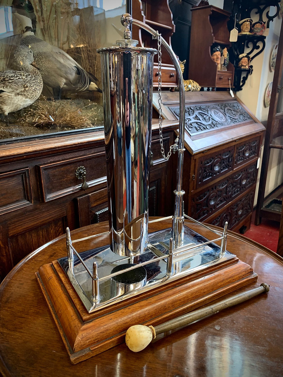 Trench Art Chrome Plated Artillery Shell Gong | Strichen Antiques