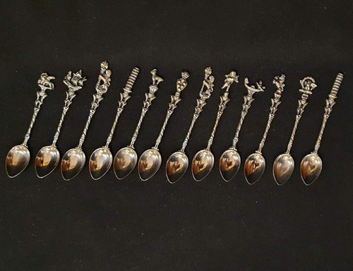 Set of 12 Italian E.P.N.S Coffee Spoons | Strichen Antiques