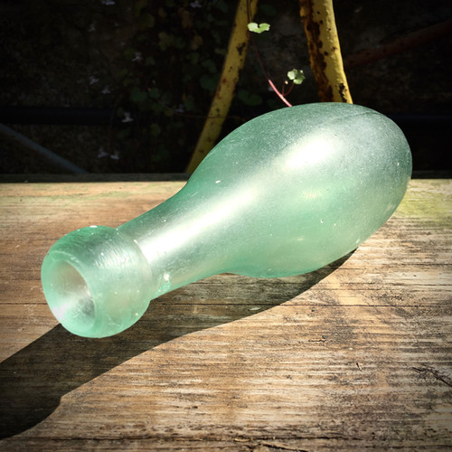 Victorian Aqua Glass Torpedo Bottle | Strichen Antiques