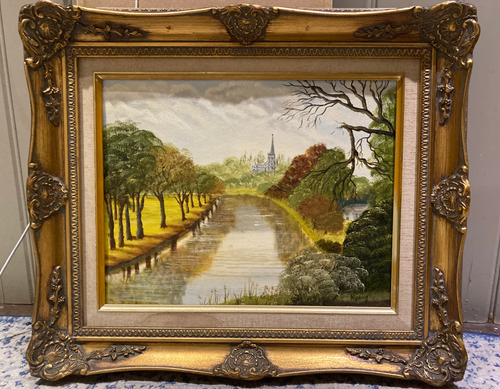 Oil on Canvas Original Framed Painting by Kipling, Artist Poss USA ...