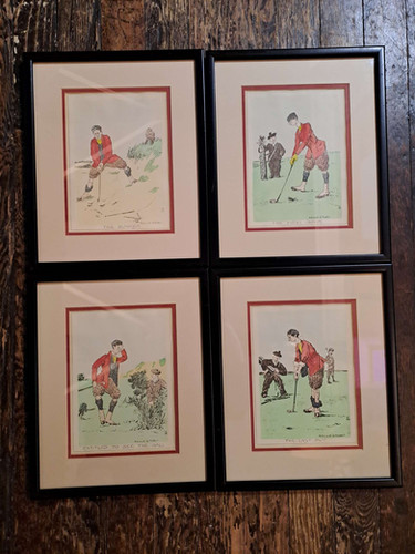Vintage Set of 4 Edmund.G.Fuller Golf Prints circa 1920s | Strichen ...