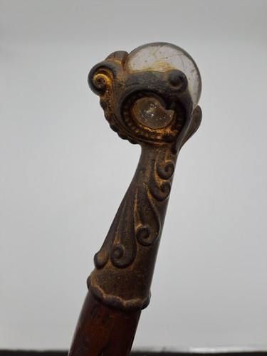 Antique Glass Ball & Claw Topped Gentlemen's Cane | Strichen Antiques