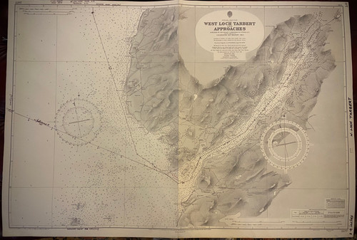 Vintage Nautical Chart ‘West Loch Tarbert And Approaches’ | Strichen ...