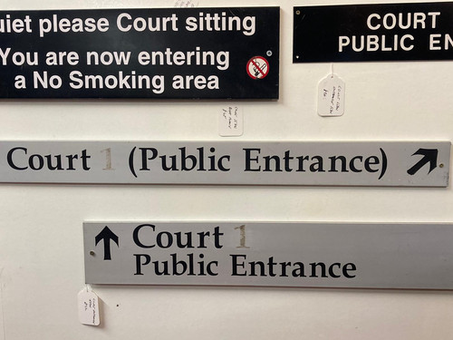 Court (Public Entrance) Aluminium sign | Strichen Antiques