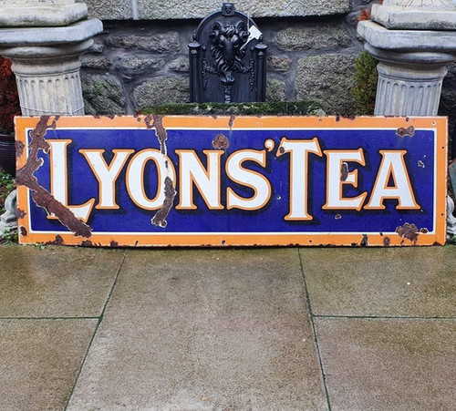Antique Very Rare, Large Commercial Lyons Tea Sign | Strichen Antiques