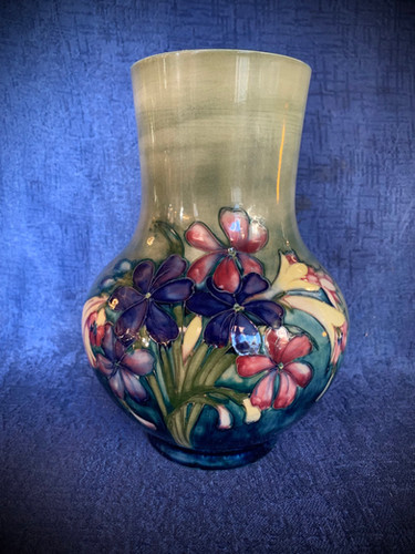 Stunning William Moorcroft Spring Flowers Baluster Vase. Signed William ...
