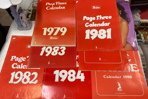 Sun Page 3 Calendar 1989. Front cover missing. All months intact. Also ...