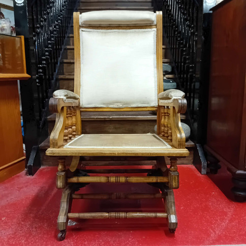 Late 19th Century American Oak Rocking Chair | Strichen Antiques