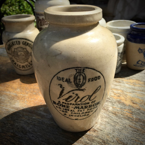 Victorian Virol Bone Marrow Clay Pot | Strichen Antiques