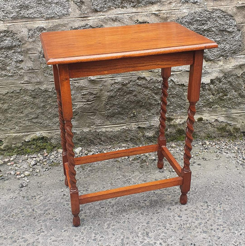 Nice antique Barley Twist Leg Tall Occasional Table | Strichen Antiques