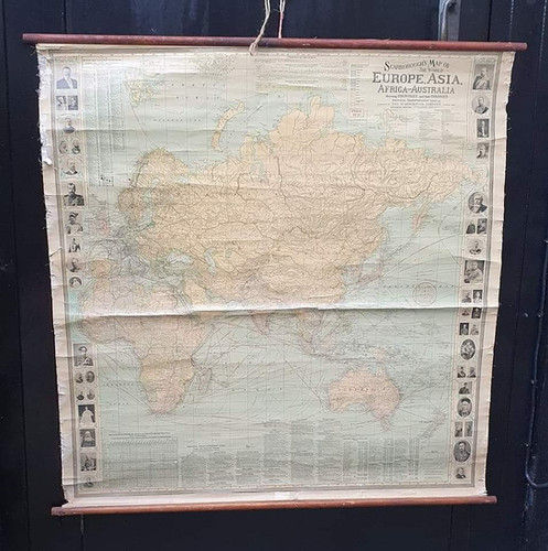 Vintage Map of the World | Strichen Antiques