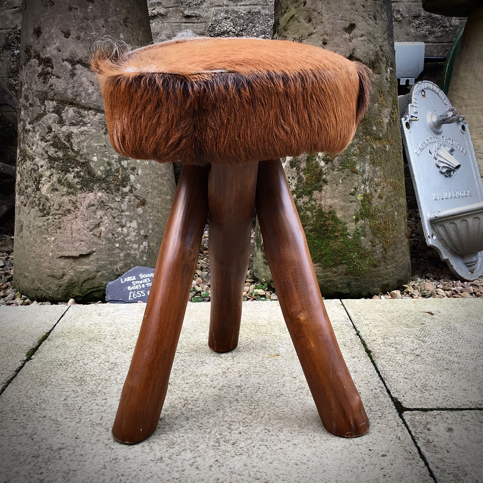 Goat Hide Stool | Strichen Antiques