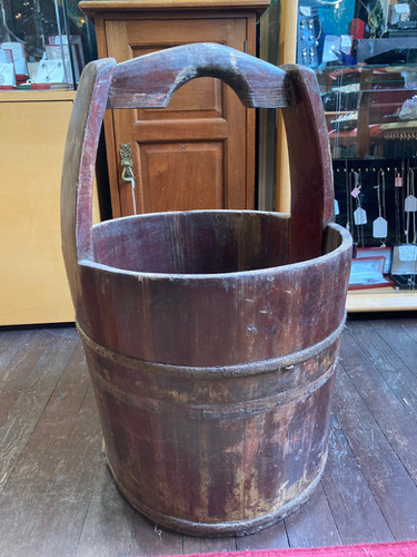 Chinese Water Bucket With Metal Band In Original Condition. | Strichen ...