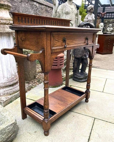 Oak Half Hall Stand | Strichen Antiques