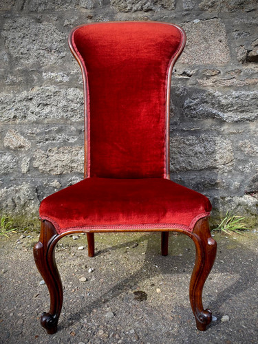 Victorian Mahogany Framed High Back Nursing Chair | Strichen Antiques