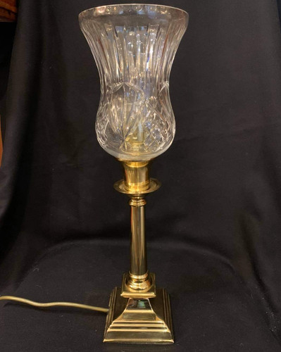 Crystal torchiere table lamp | Strichen Antiques