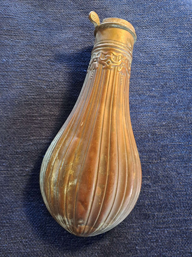 Antique Decorative Gun Powder Flask Militaria | Strichen Antiques
