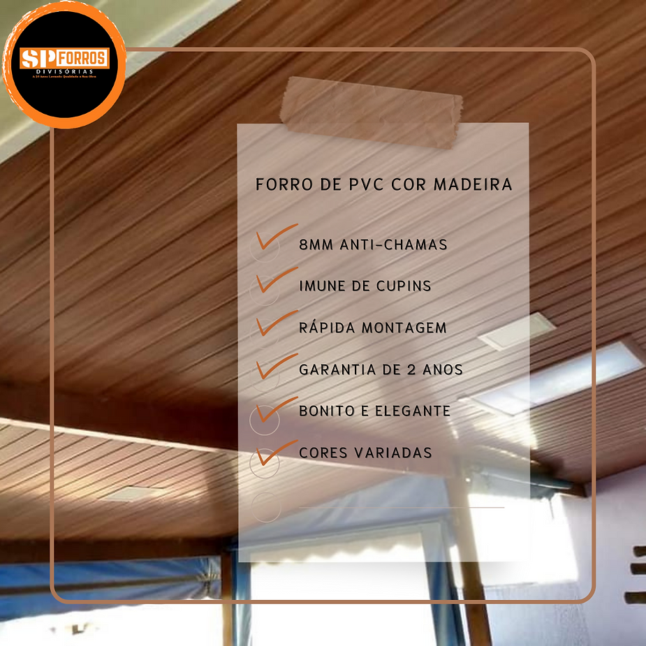 Quanto custa forro pvc cor amadeirado?